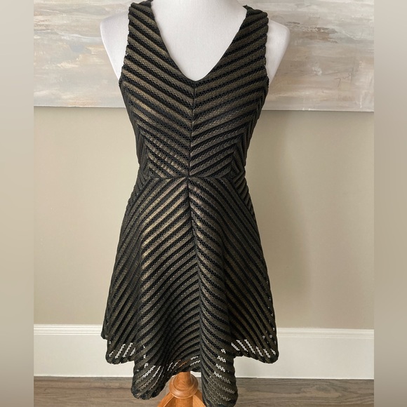 Mossimo Supply Co. | Dresses | Mossimo Metallic Gold And Black Fit And ...